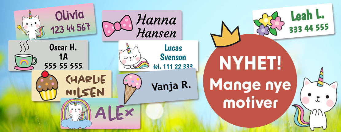 Navnelapper i høy kvalitet til lav pris - Navnemerket